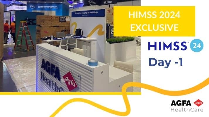 HIMSS Exclusive: Day -1: Booth Sneak Peek - agfahealthcare-rebranding